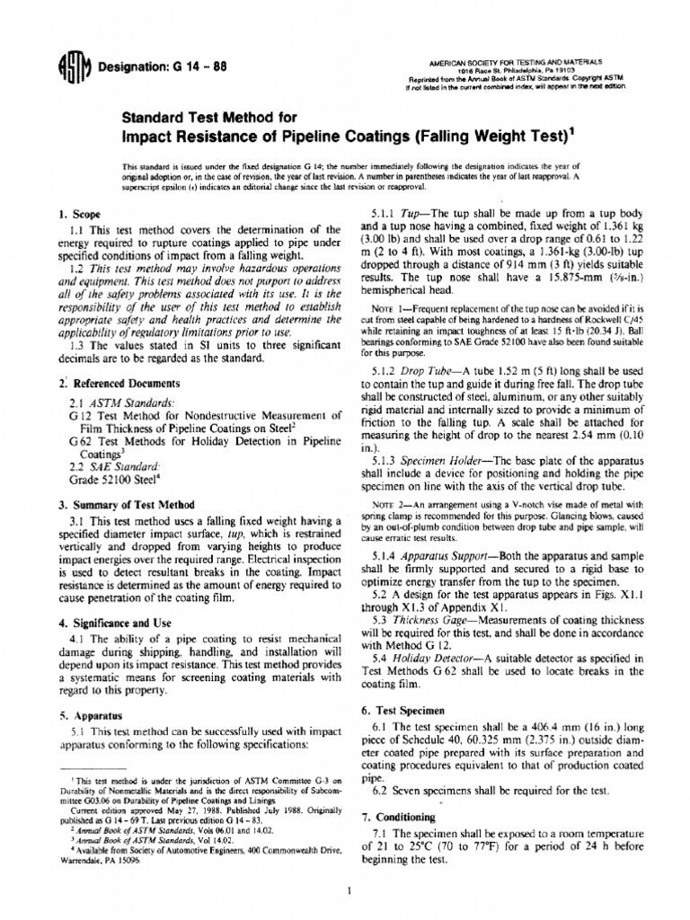 Astm G14 | PDF
