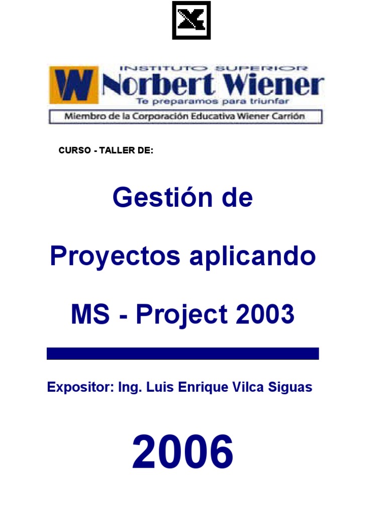 Manual de Ms Project 2003 | PDF | Programación de computadoras | Software