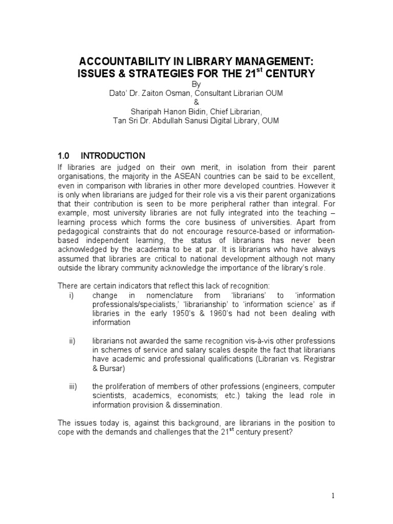 Internal External Issues in Libraries | PDF | Goal | Leadership