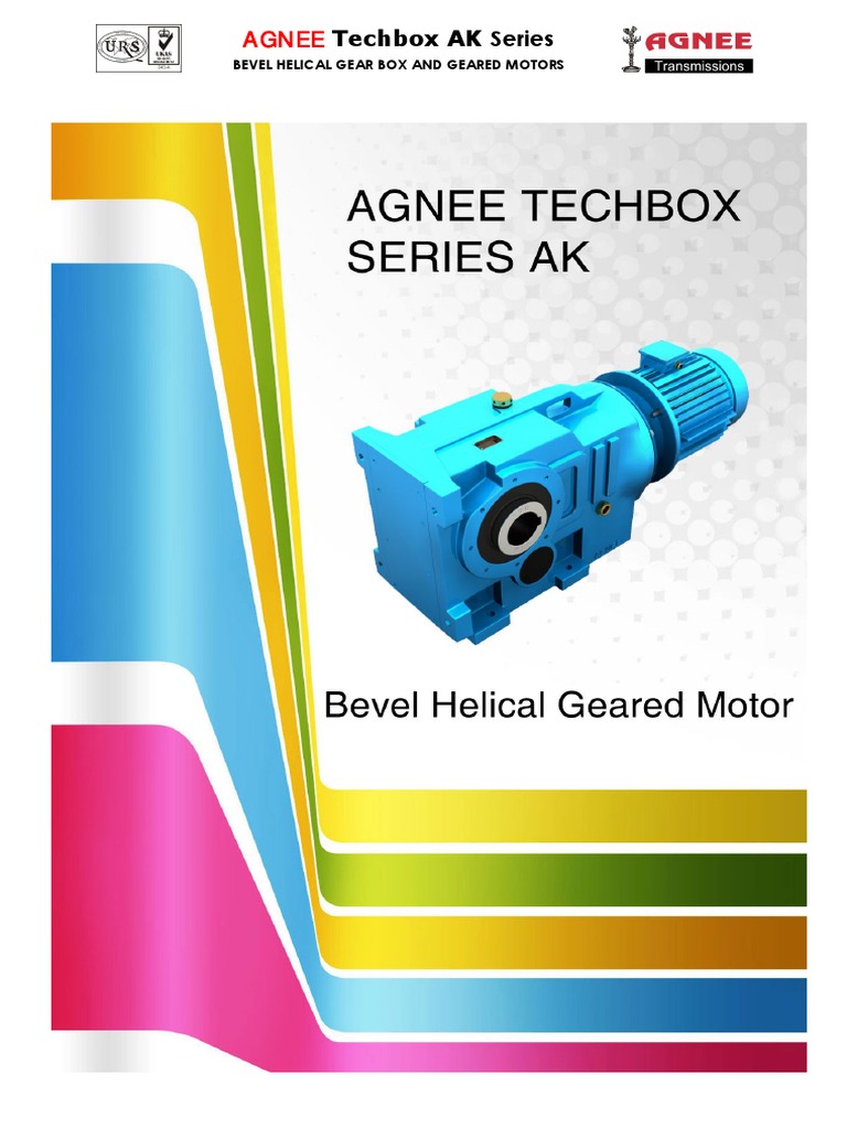 Agnee - Bevel Helical Geared Motor Type AK | Transmission (Mechanics ...