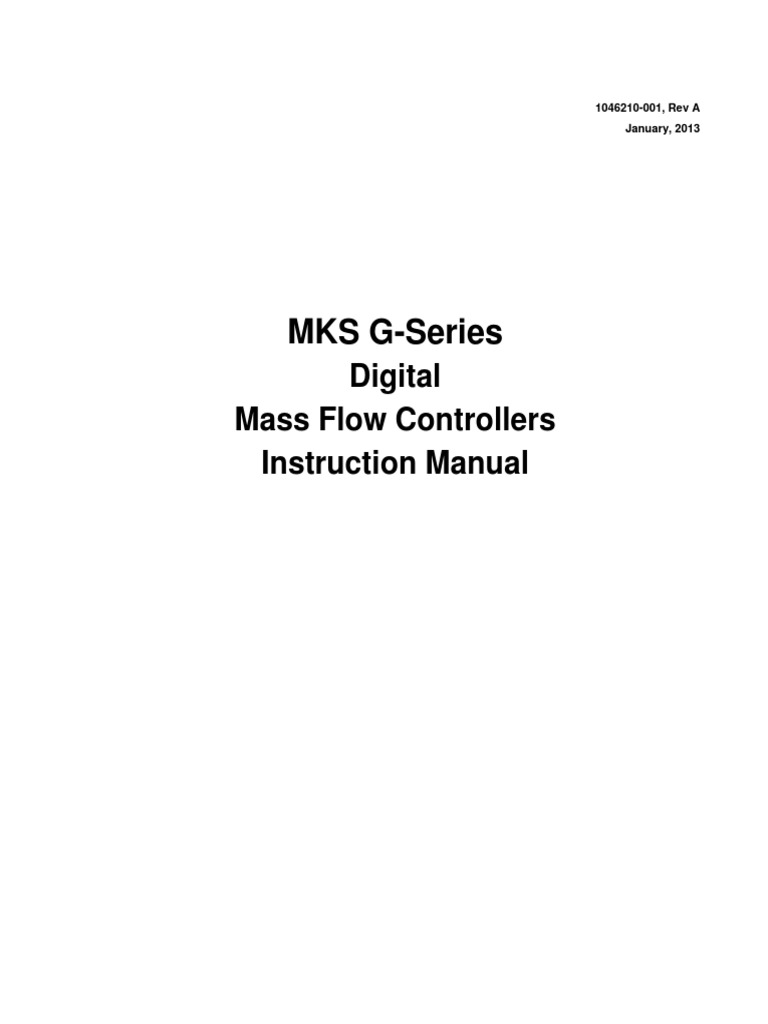 Mks MFC Gseries Manual | PDF | International Electrotechnical ...