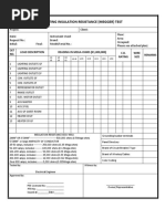 Megger Test Form-New | PDF | Electrical Resistance And Conductance ...