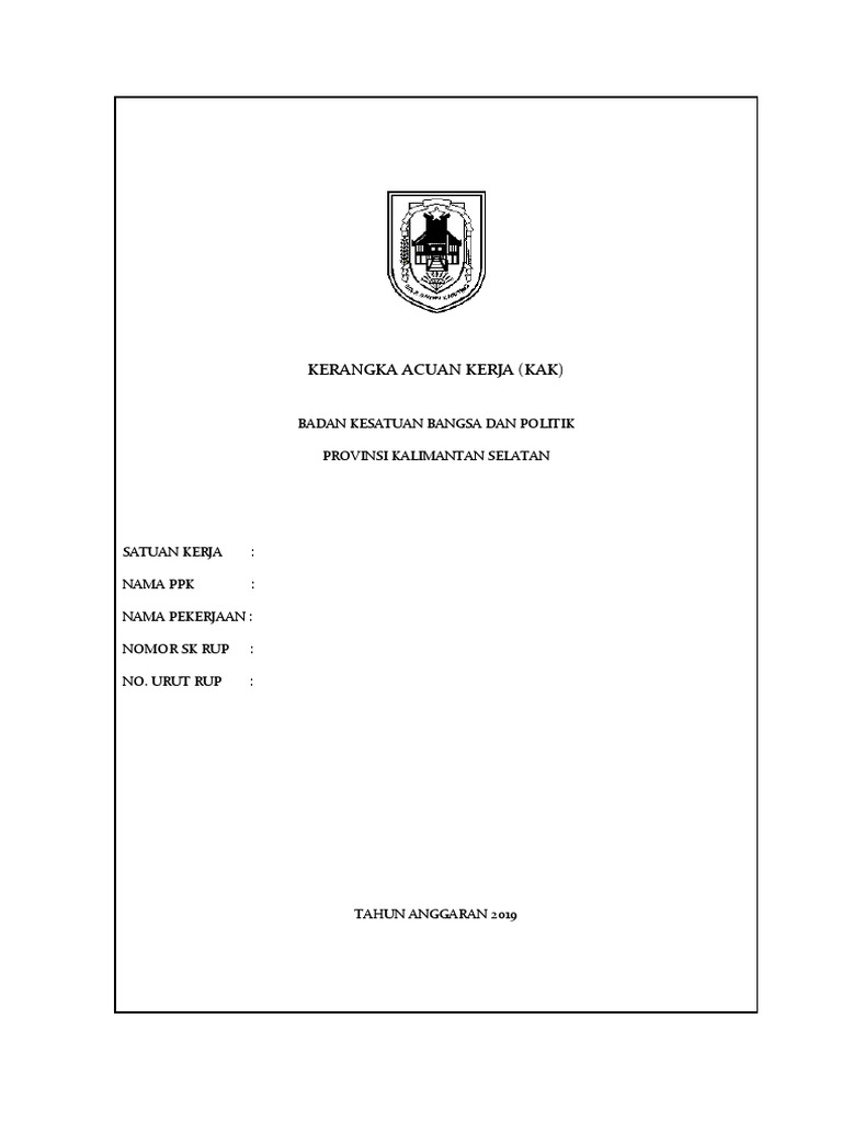 KAK - Pengadaan Barang Jasa | PDF