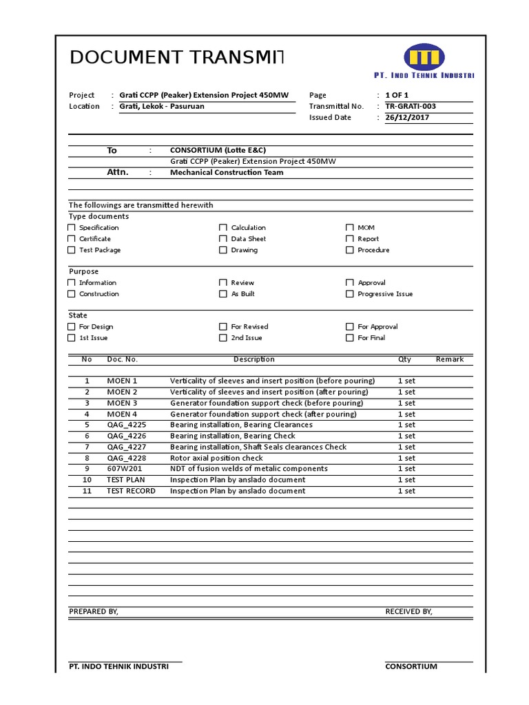 Transmittal 003 | PDF | Mechanical Engineering | Engineering