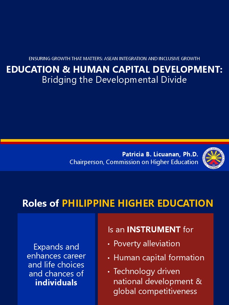 Dr. Patricia Licuanan Education and Human Capital Development - 0 | PDF ...