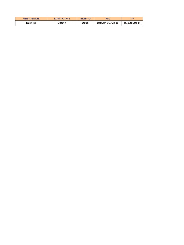 Sample Work in Excel Spreadsheet | PDF