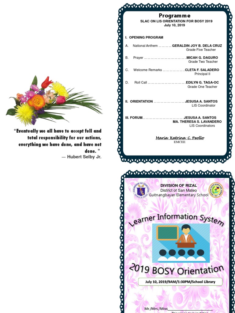 Lis Orientation | PDF