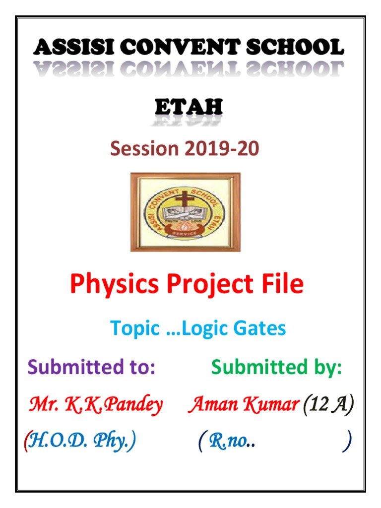 Logic Gates Physics Project | PDF