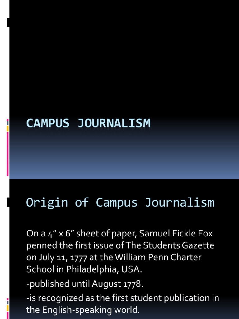 Campusjournalism 160209115721 | PDF | Newspapers | Journalism