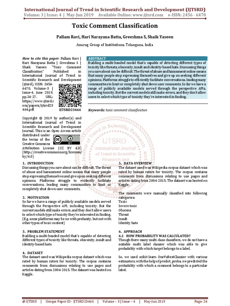 Toxic Comment Classification | PDF | Receiver Operating Characteristic | Cross Validation ...