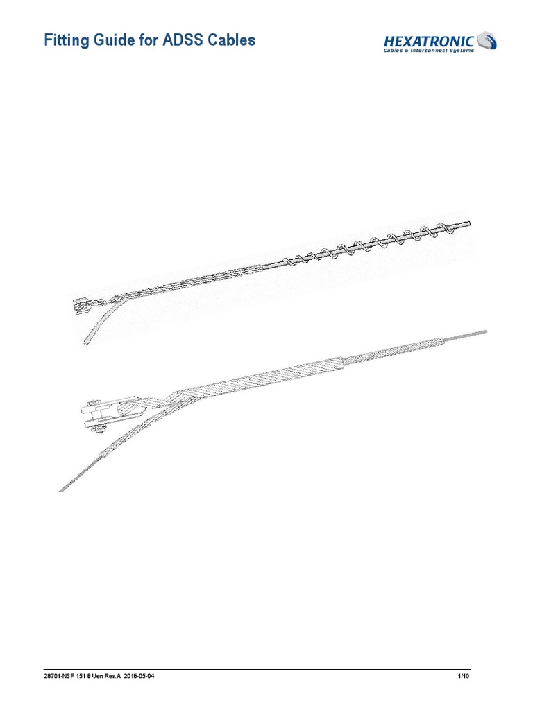 Fitting Guide For Adss Cable | PDF | Suspension (Vehicle) | Tension ...