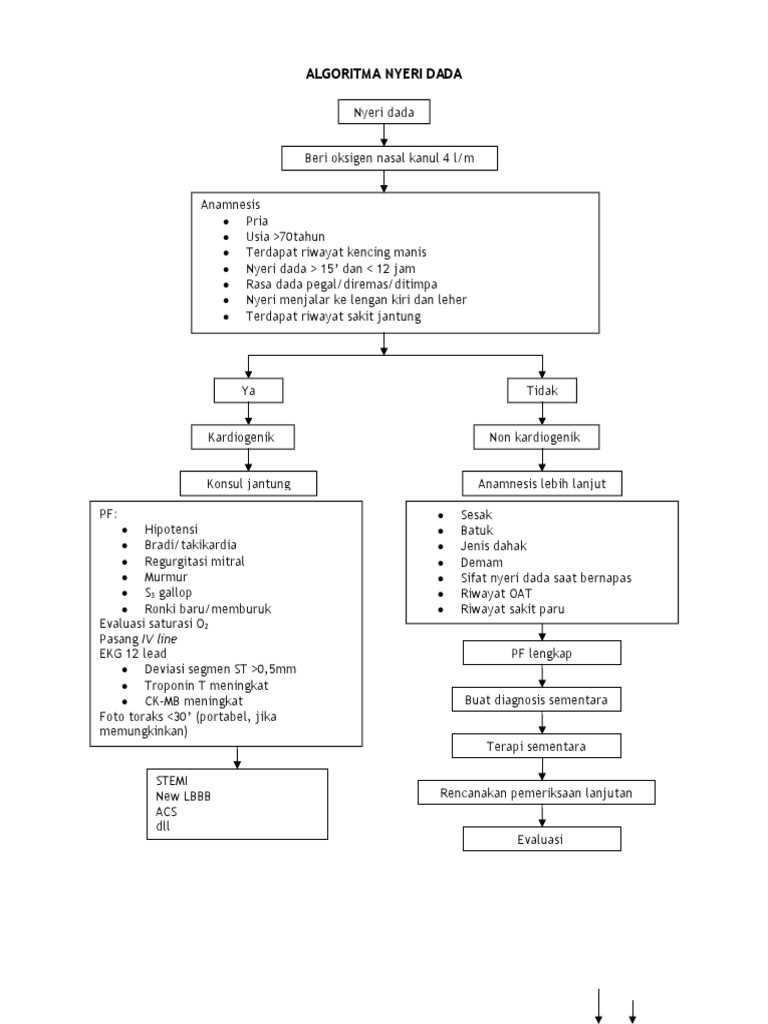 Algoritma Nyeri Dada - Dian W | PDF | Myocardial Infarction | Thorax