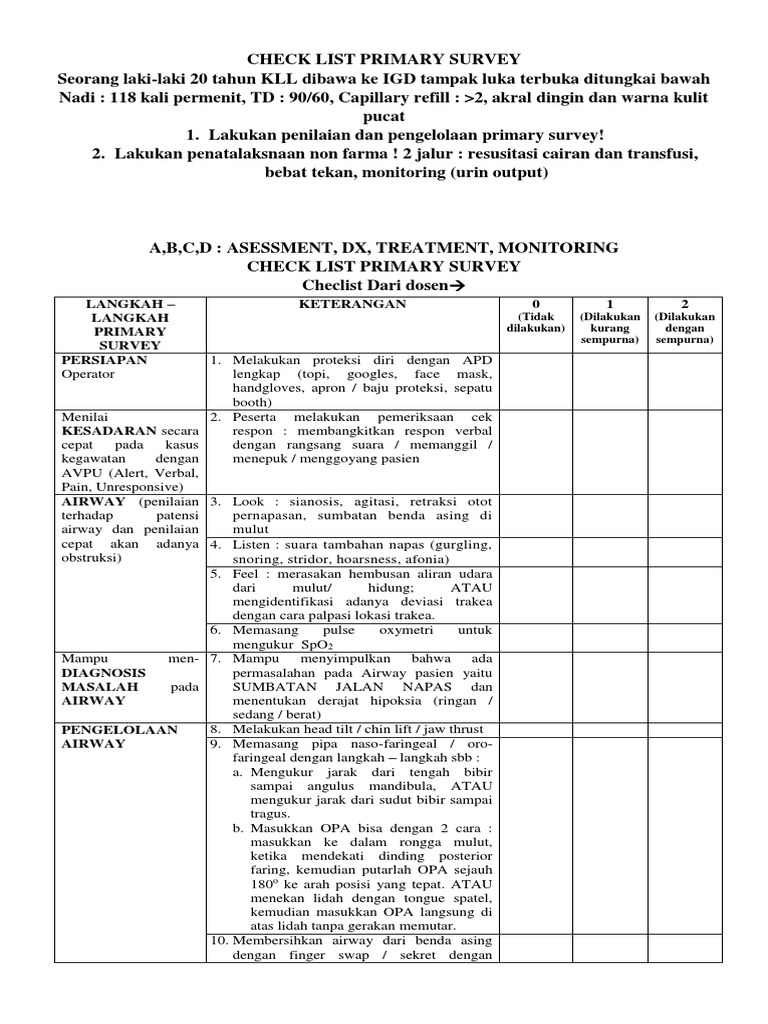 Primary Survey | PDF