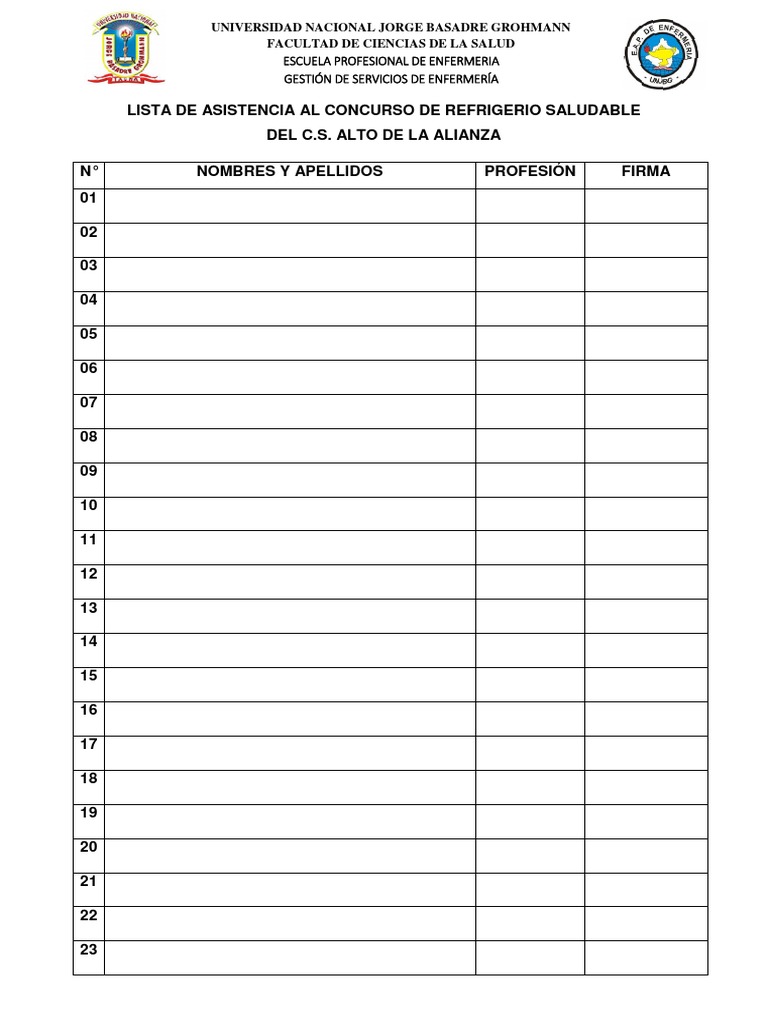 Lista de Asistencia | PDF