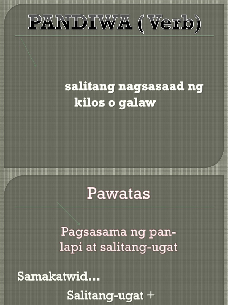 Pandiwa (Verb) | PDF