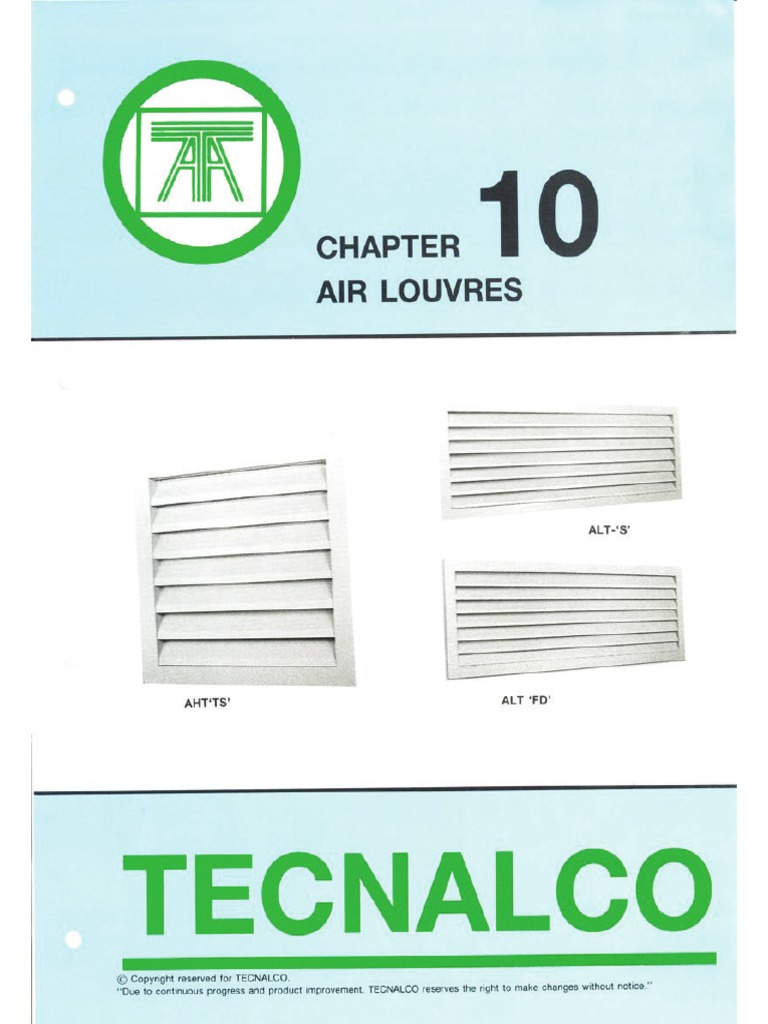 Tecnalco-Catalog Air Louvers | PDF