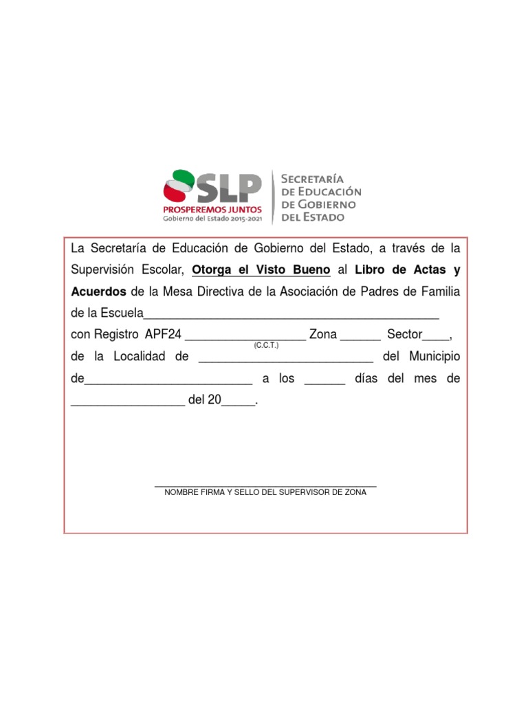 Autorizacion de Libros Apf | PDF