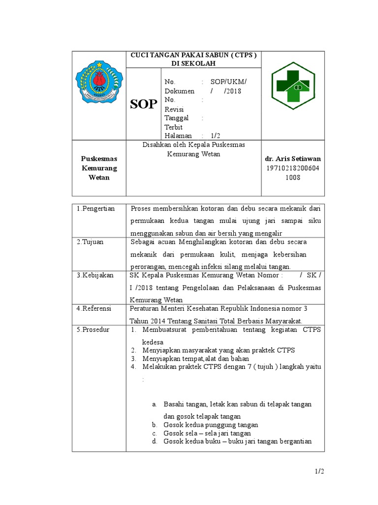 Sop Ctps Sekolah | PDF