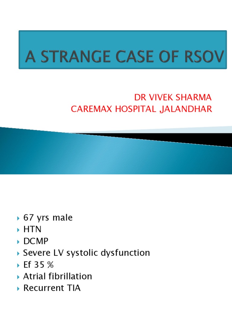 Rsov Case | PDF | Heart Failure | Heart