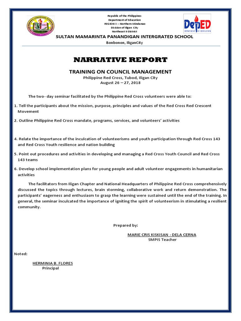 Red Crossnarrative Report 2. | PDF