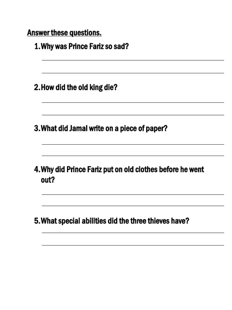 Answer These Questions | PDF