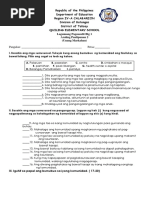 Grade 3 Filipino Worksheet | PDF