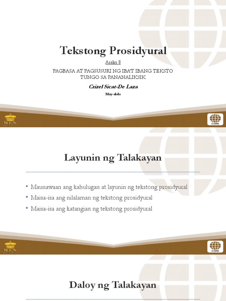 8 Tekstong Prosidyural | PDF