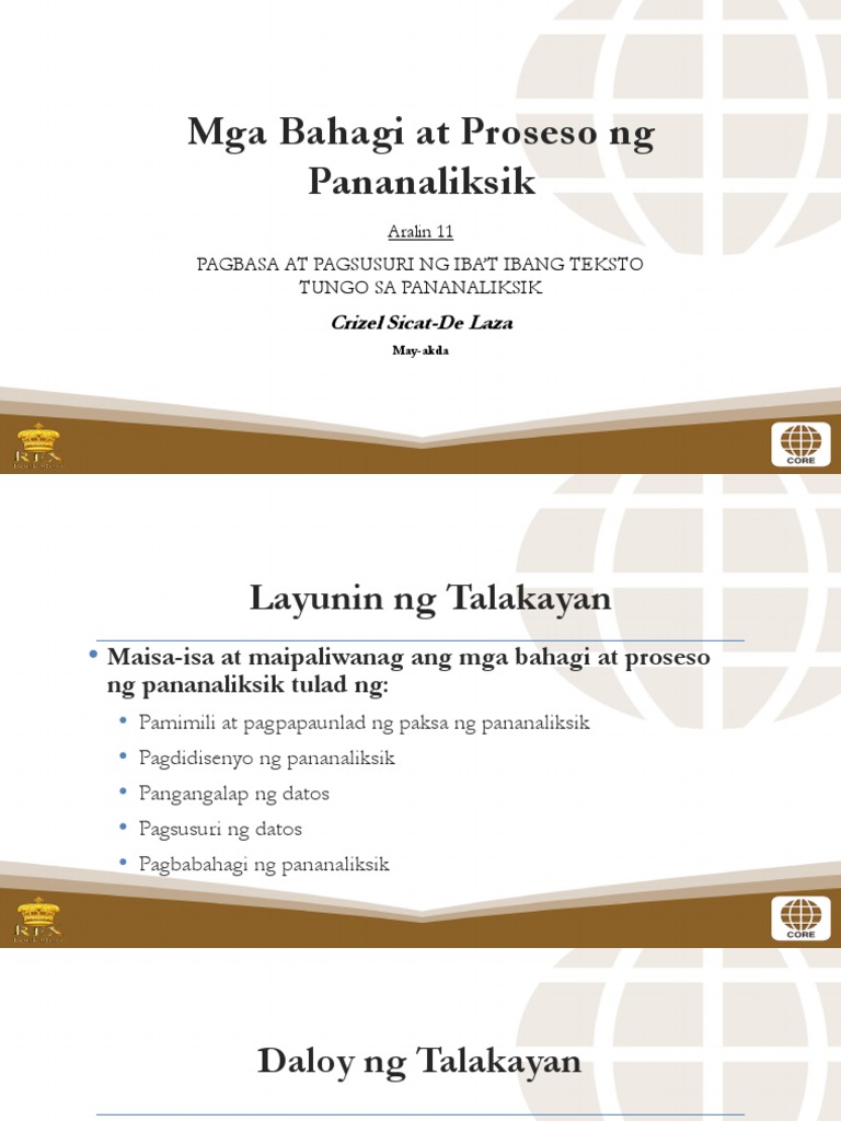 11 Mga Bahagi at Proseso NG Pananaliksik | PDF