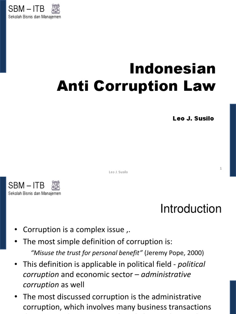 Anti Corruption Law | PDF | Corruption | Bribery