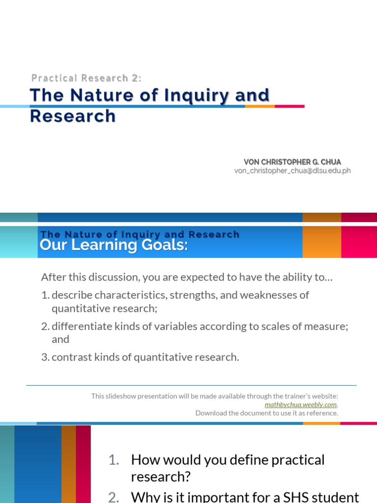 Nature of Inquiry and Research | PDF