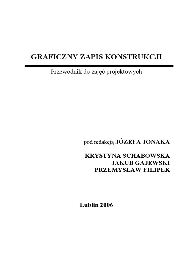 Graficzny Zapis Konstrukcji | PDF