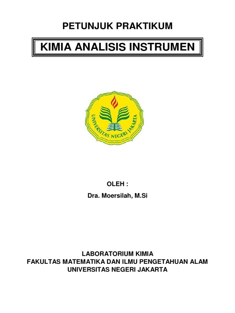 Petunjuk Praktikum Kimia Analisis Instrumen PDF | PDF