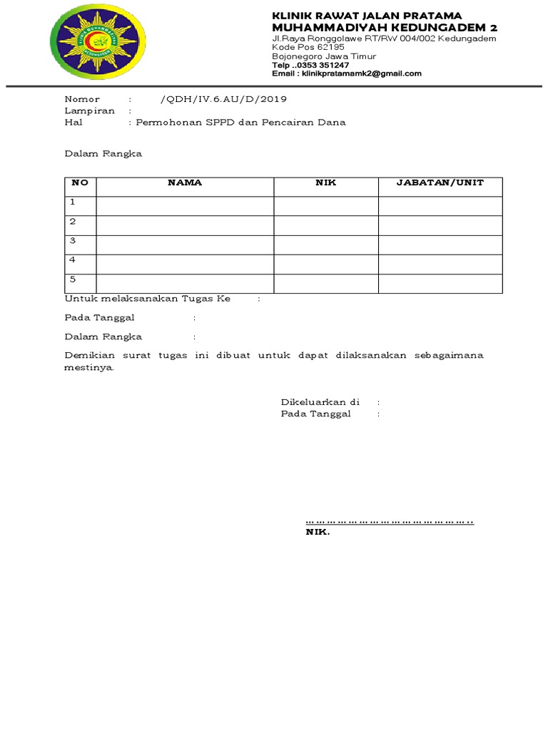FORM Pencairan Dana | PDF