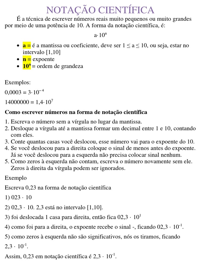 #10 Notação Científica | PDF