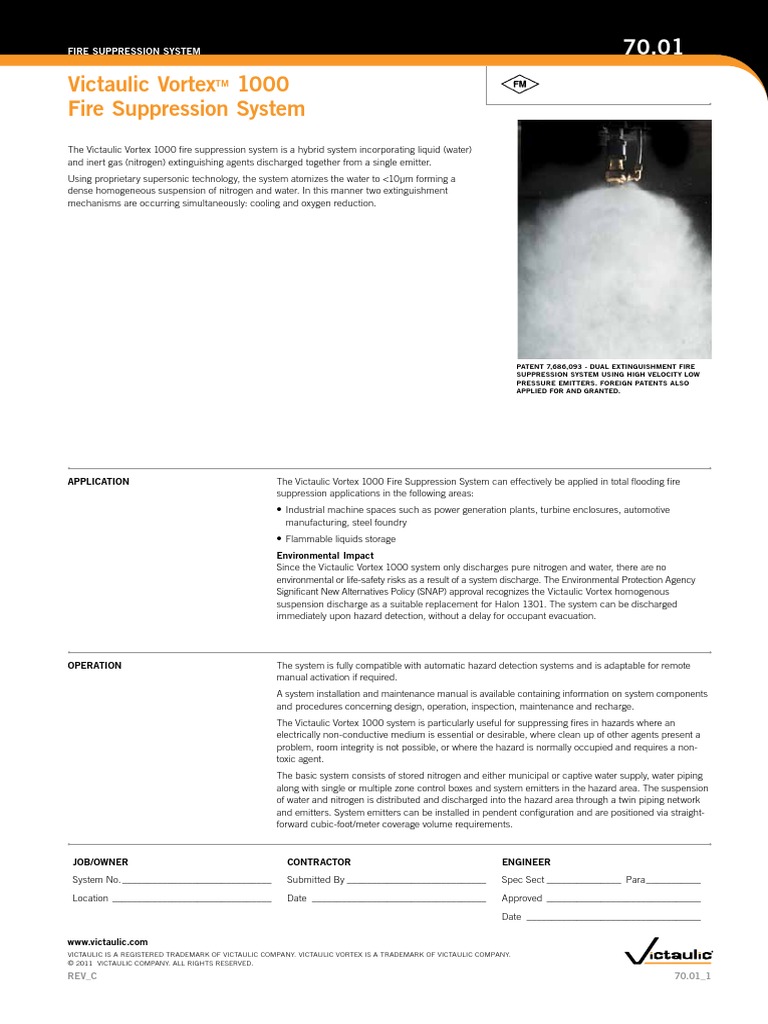 Vortex V1000 System | PDF | Firefighting | Fires