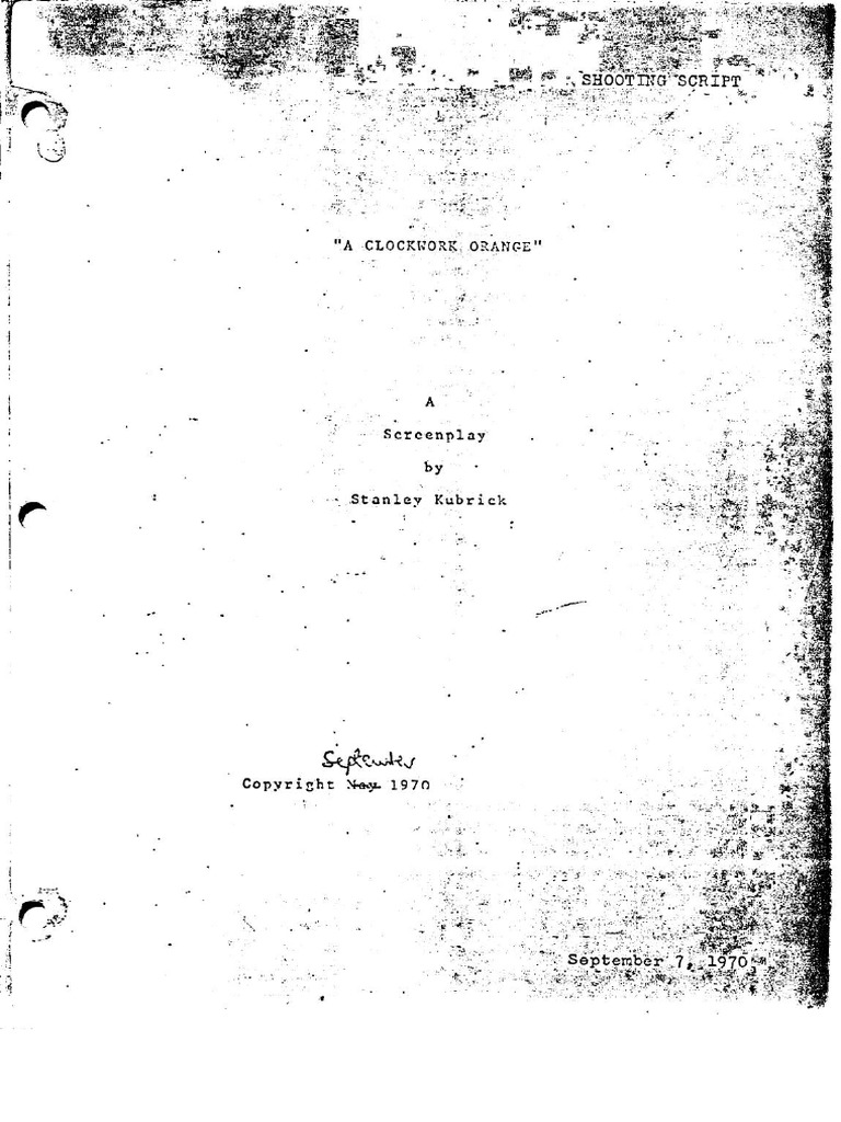 A Clockwork Orange Screenplay | PDF