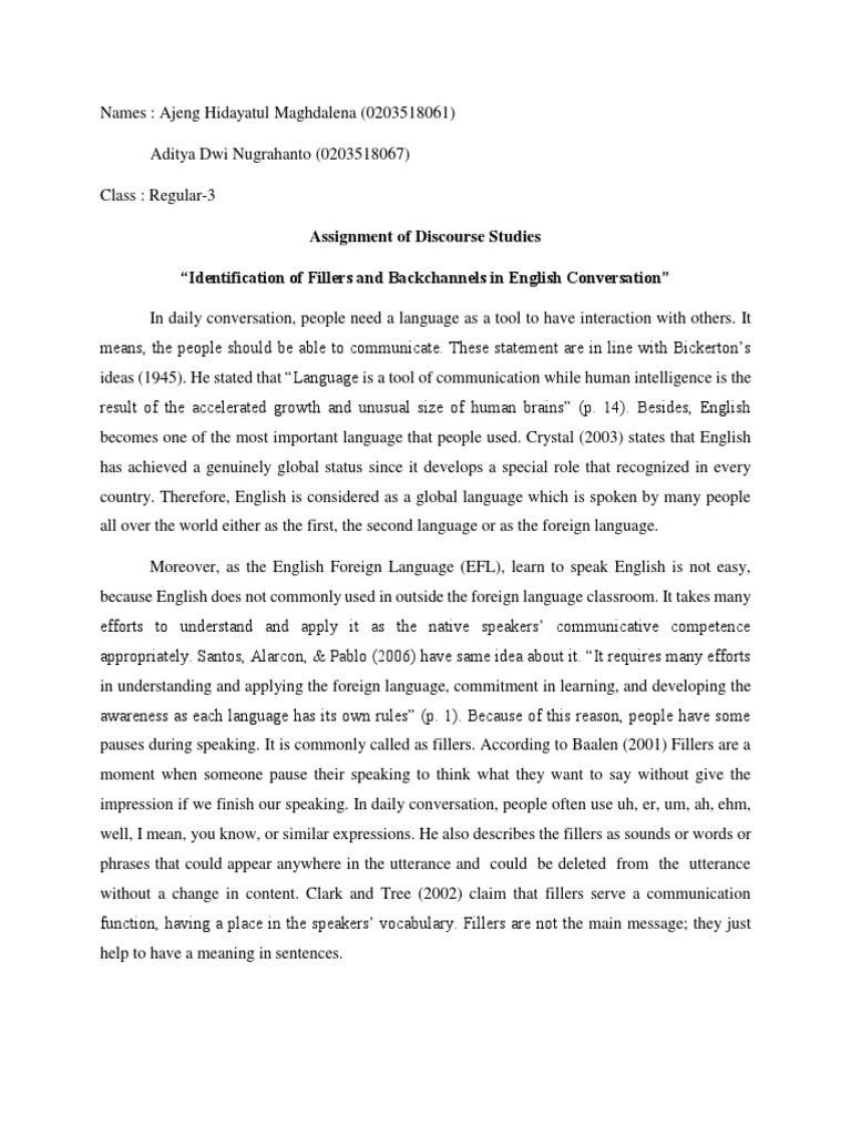 Discourse Studies FILLERS Ajeng Adit | PDF | Epistemology ...