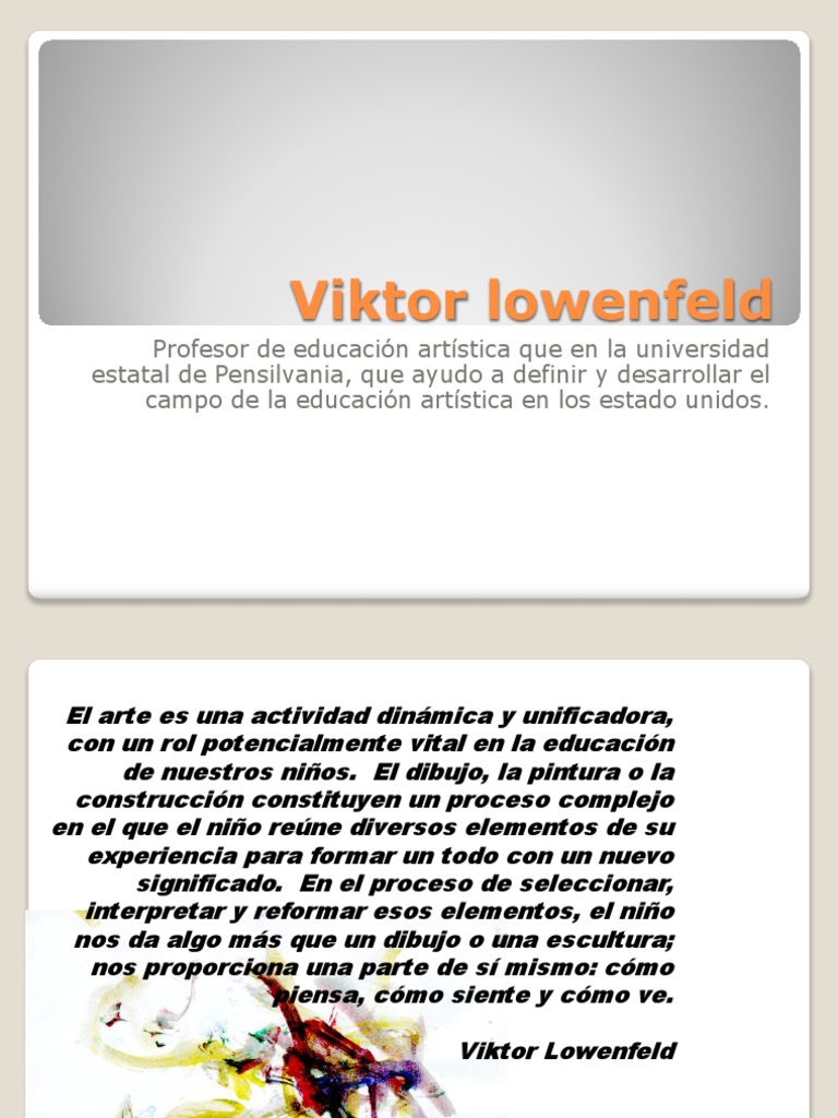 Viktor Lowenfeld | PDF | Dibujo | Cognición