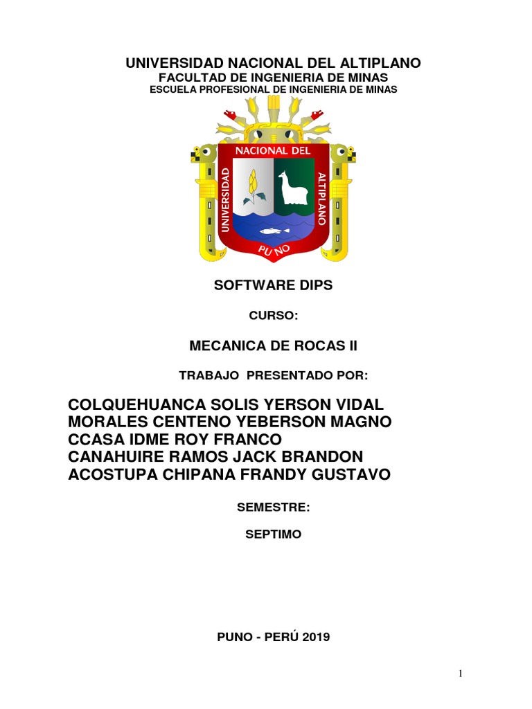 Análisis de las características estructurales de una formación rocosa utilizando el software ...