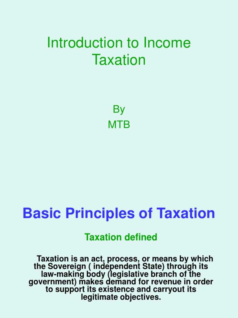 Basic Principles of Taxation-1 | PDF | Eminent Domain | Taxes