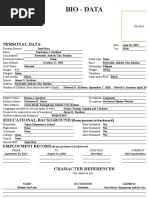 Biodata Form (Short) | PDF