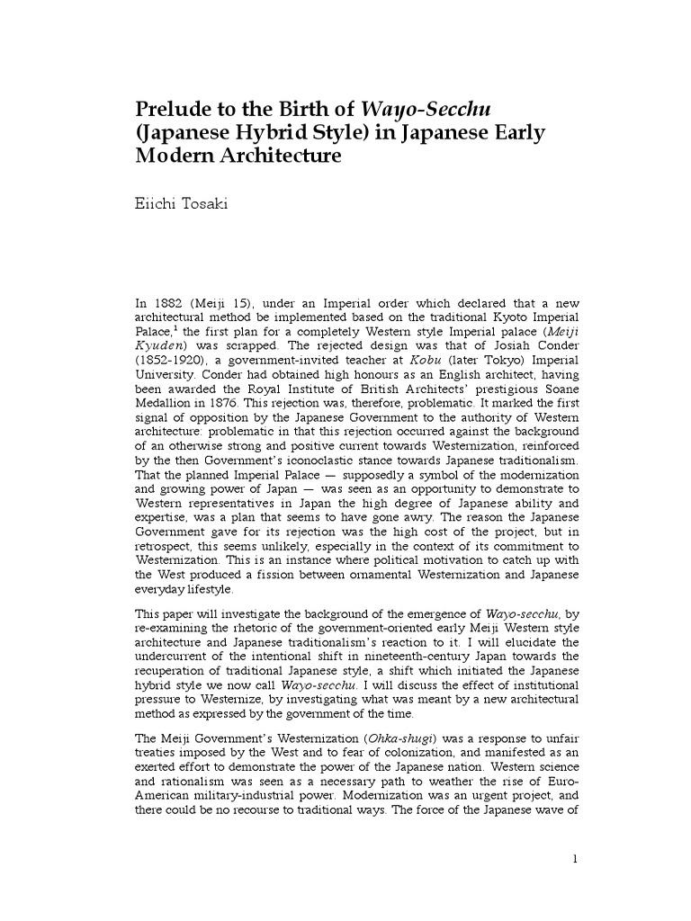 Prelude To The Birth of Wayo-Secchu (Japanese Hybrid Style) in Japanese ...