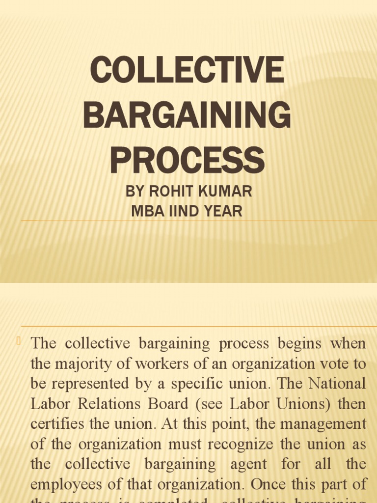 Collective Bargaining Process | PDF | Collective Bargaining | Trade Union