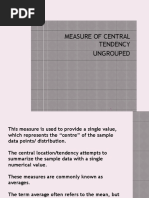 Worksheet 1 Measures of Central Tendency Ungrouped | PDF | Career & Growth | Business