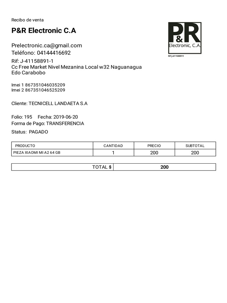 Nota de Telefono PDF | PDF | Xiaomi | Informática y tecnología de la ...