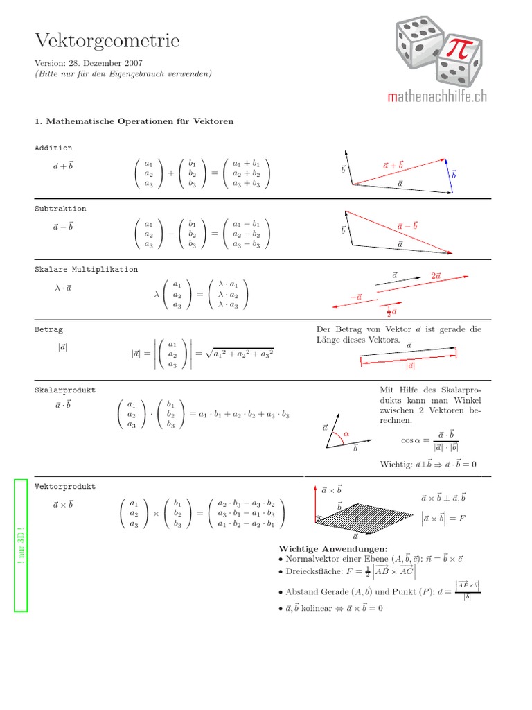 Vektorgeometrie PDF | PDF