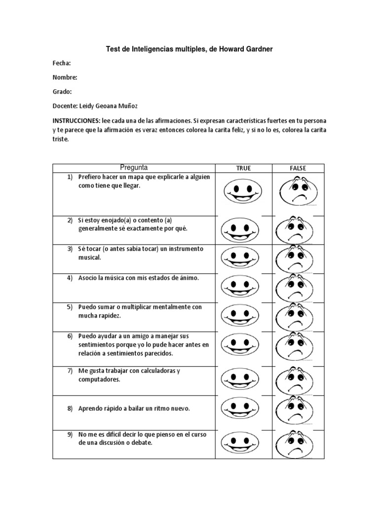 Multiple Intelligences TEST To APPLY | PDF
