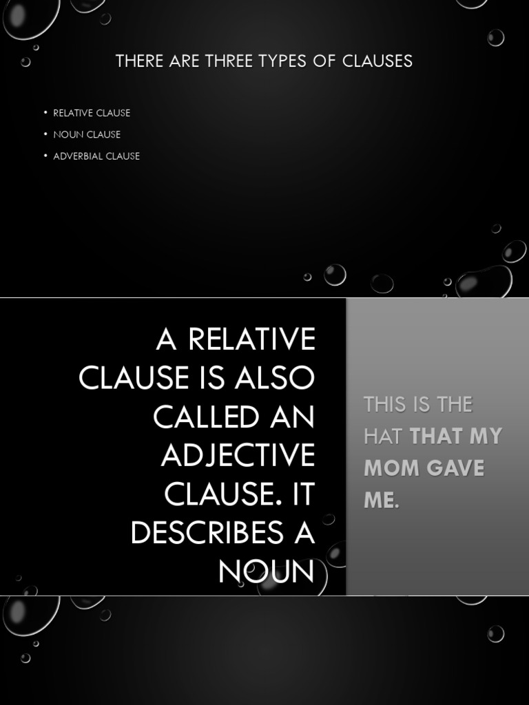 There Are Three Types of Clauses | PDF