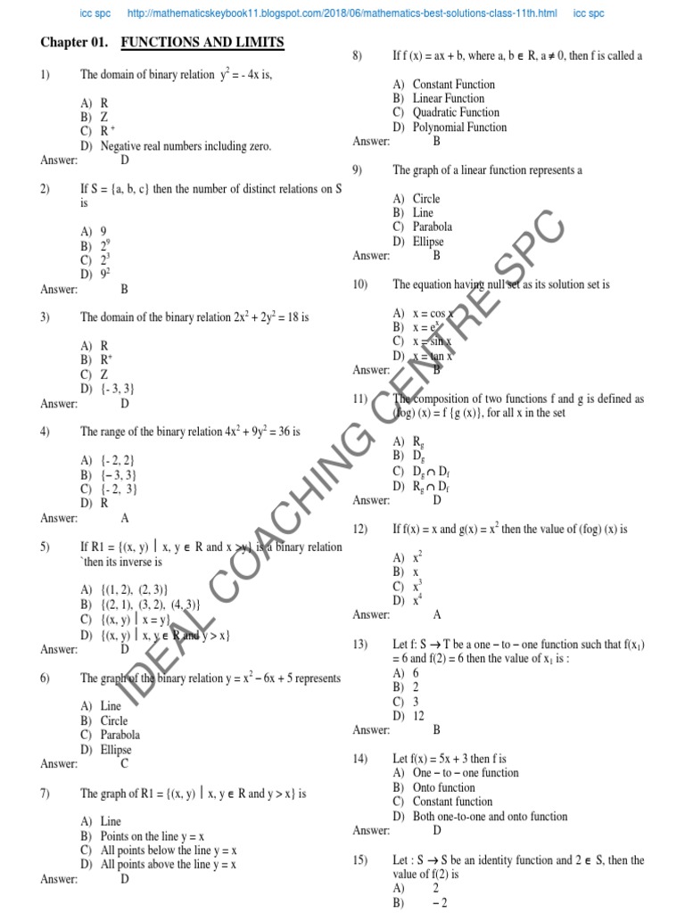 Functions and Limits in Mathematics | PDF | Trigonometric Functions | Monotonic Function