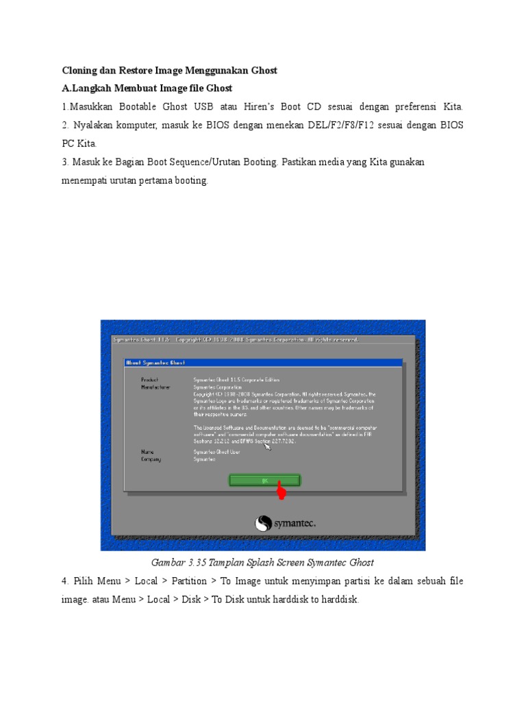 Tambahan Cloning Dan Restore Image Menggunakan Ghost | PDF